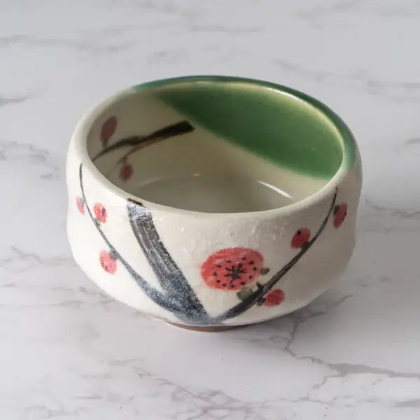 Ume Plum Blossoms Mini Matcha Bowl — Happy Earth Tea