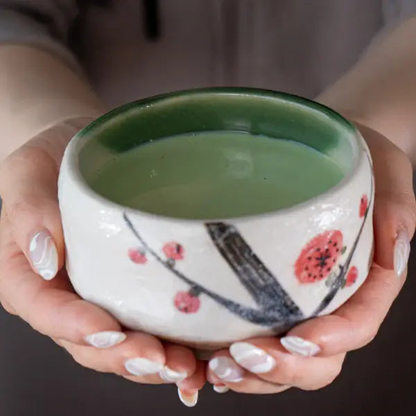 Ume Plum Blossoms Mini Matcha Bowl — Happy Earth Tea