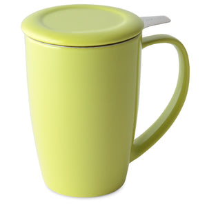 Curve Tall 15oz Tea Mug with Infuser, Lid — Happy Earth Tea